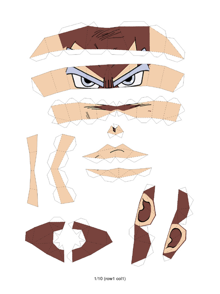 Papercraft Avatar Goku Ultra Instinct-Lineas | PDF