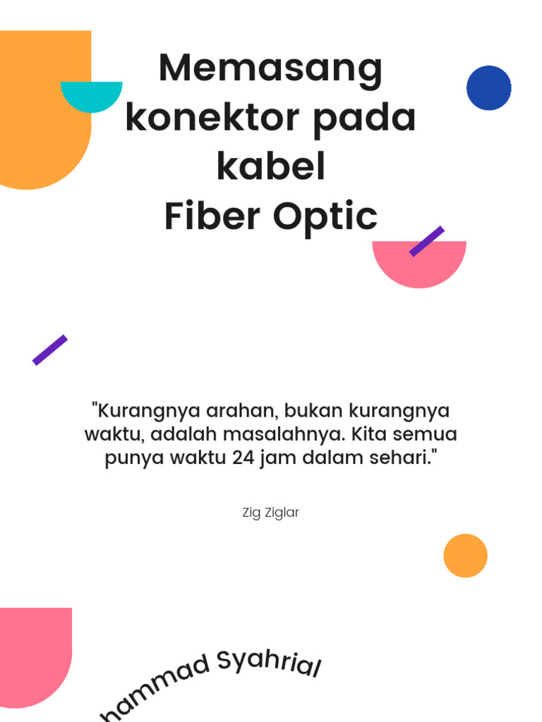 Langkah Langkah Memasang Konektor Pada Fiber Optic | PDF Langkah Langkah Memasang Konektor Pada Fiber Optic | PDF