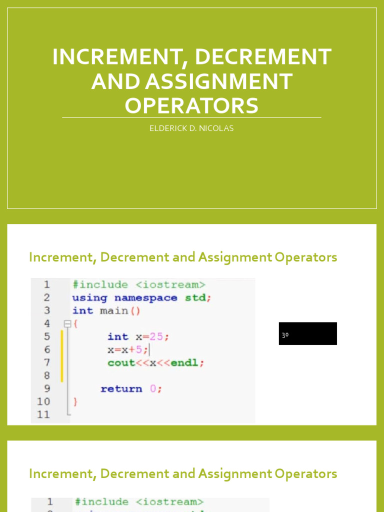 Understanding Increment and Decrement Operators | PDF | Teaching ...