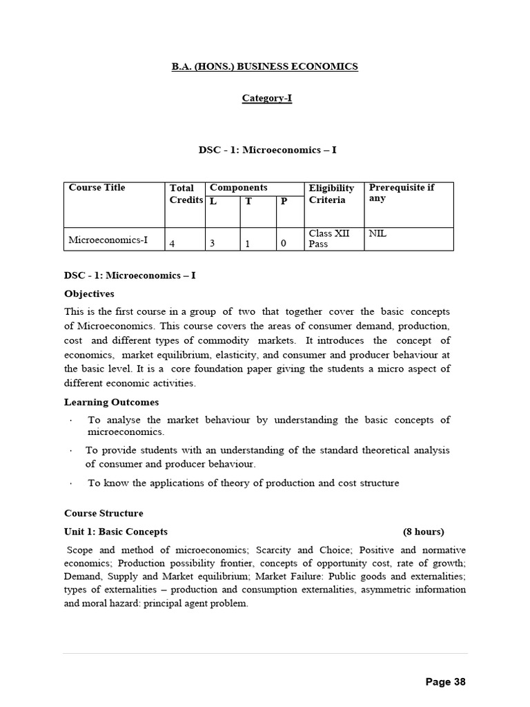 BBE Core Syllabus | PDF