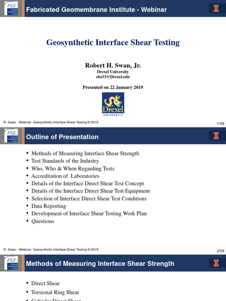5c7c825aeaea1db0ed97bf97 - 1 22 19 Rob Swan Interface Shear Testing | PDF