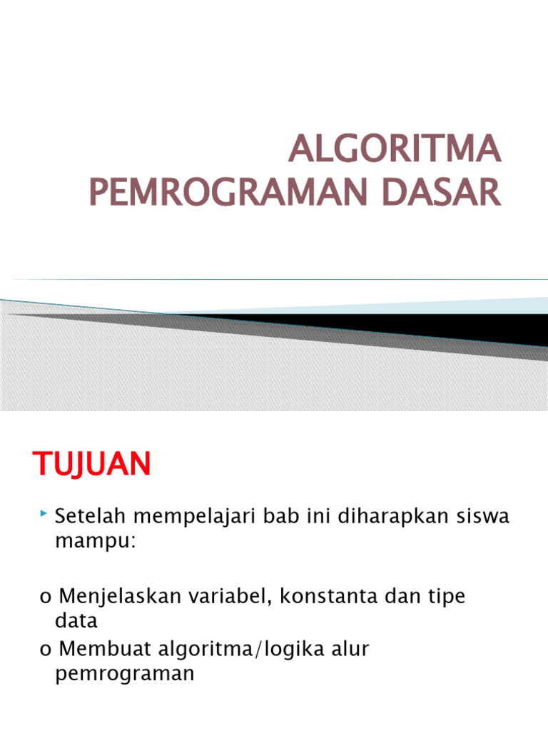 Algoritma Pemrograman Dasar | PDF