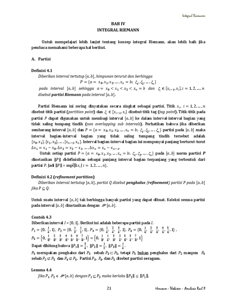 Integral Riemann 1 | PDF