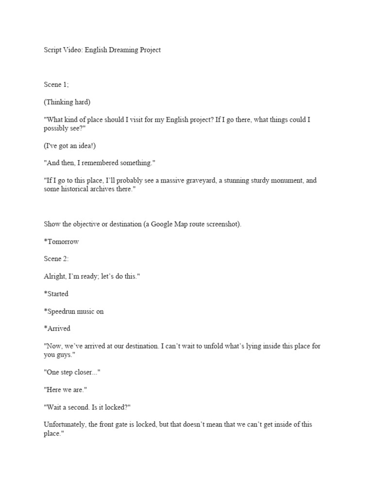 Contoh Skrip Video Vlog | PDF