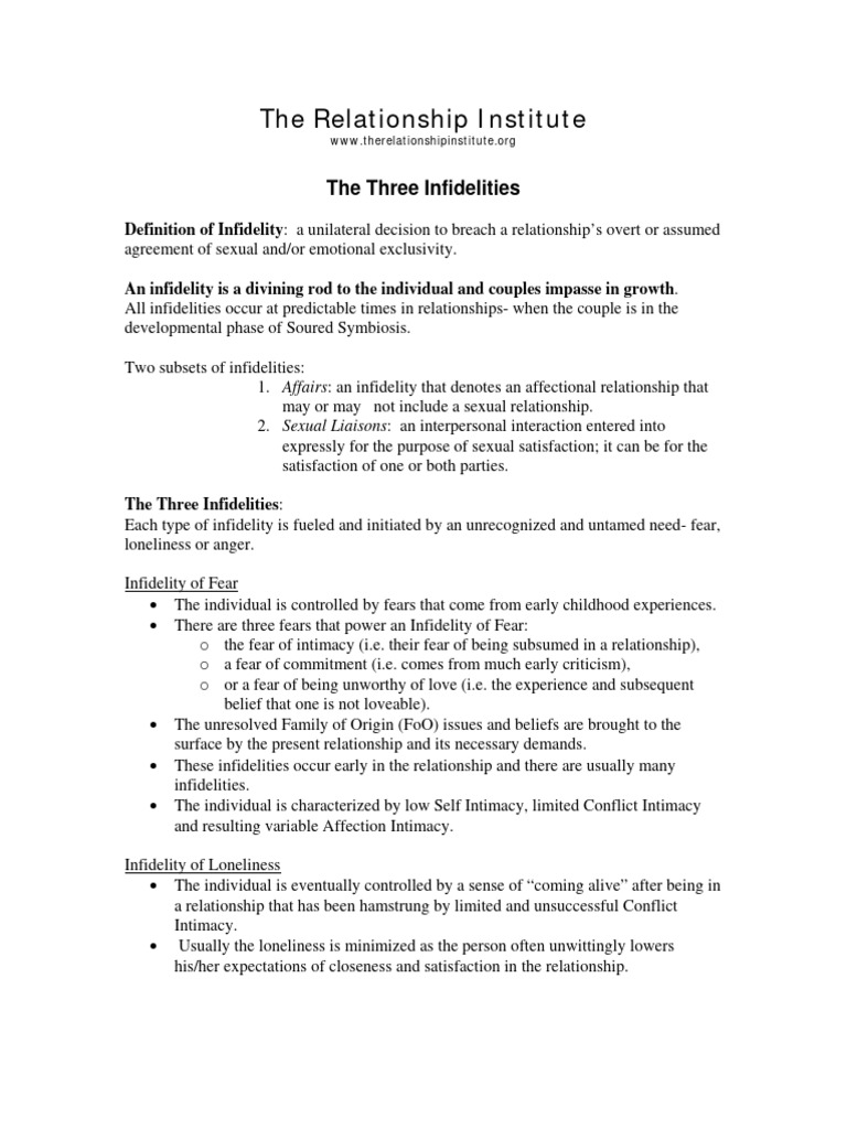 Resources - Three Types of Infidelity | PDF | Infidelity | Intimate ...