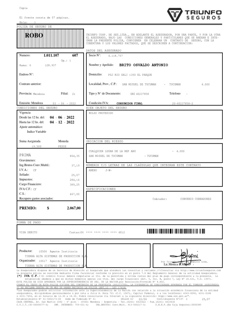 POLIZA SEGURO MOTO | PDF | Póliza de seguros | Seguro