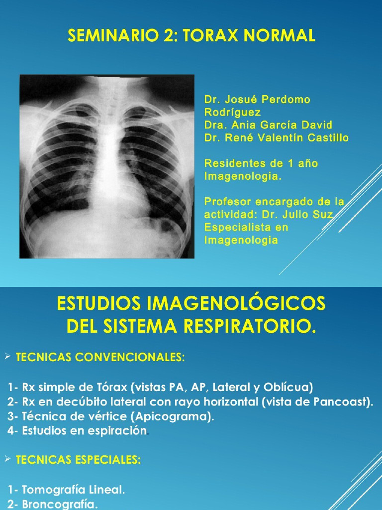 PDF Torax Normal en Imagenologia Compress | PDF