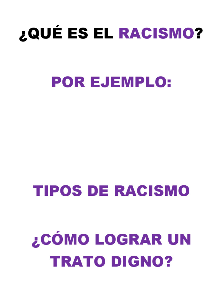 Qué Es El Racismo | PDF