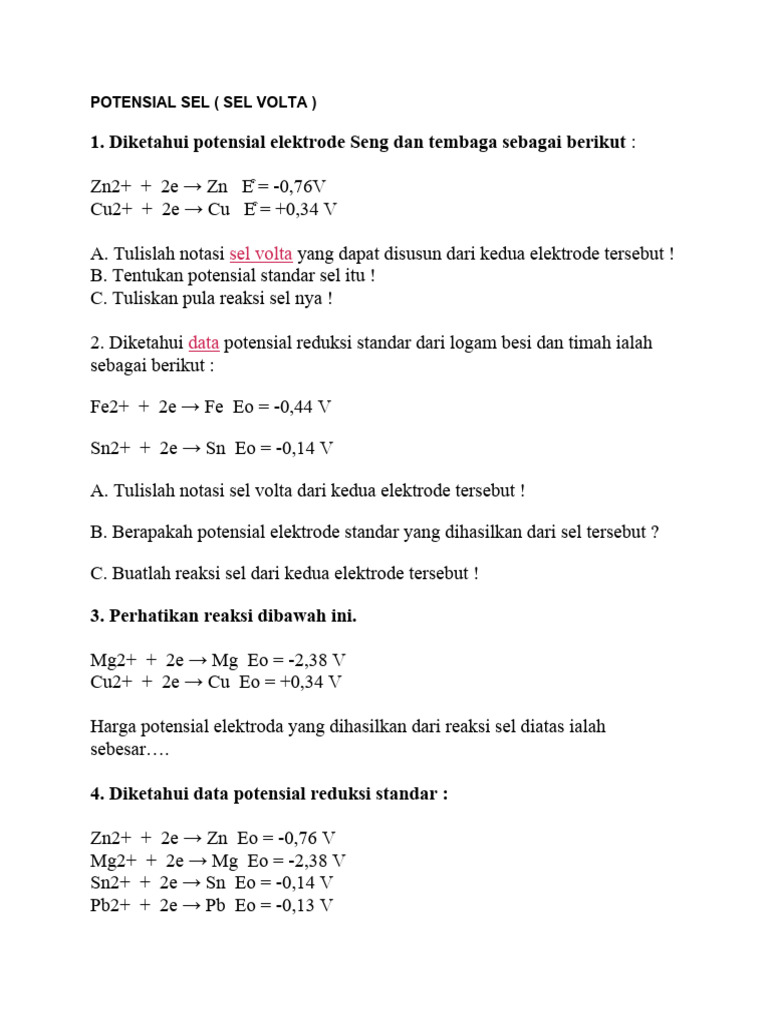Potensial Sel | PDF | Sains & Matematika