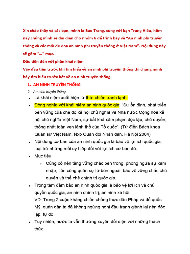 QP2- An Ninh Phi Truyền Thống | PDF