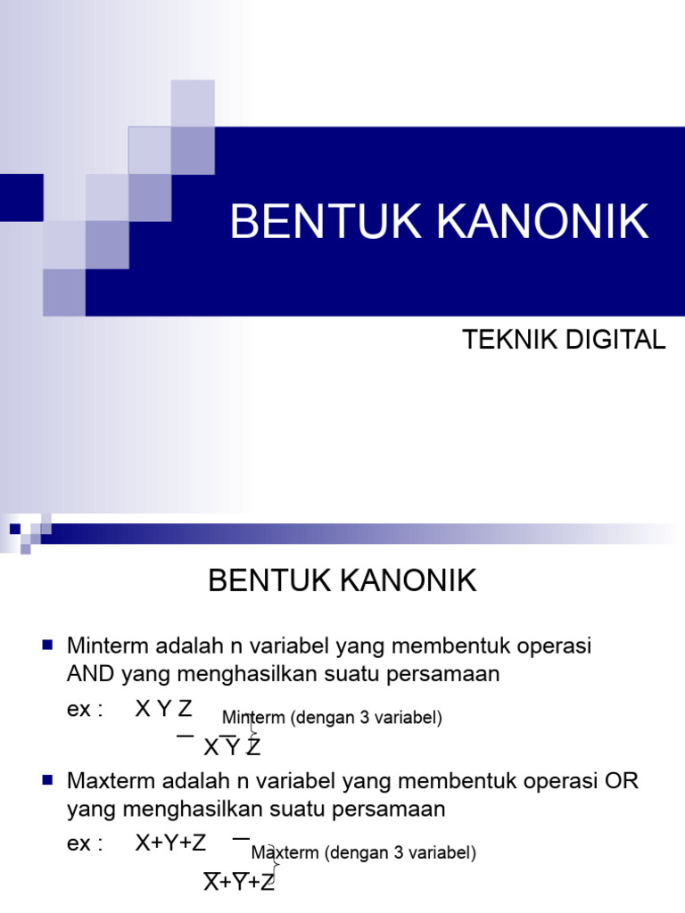 Bentuk Kanonik | PDF