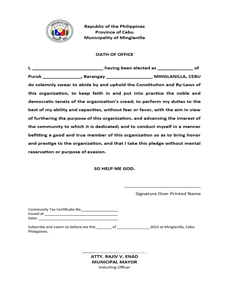 Oath of Office | PDF