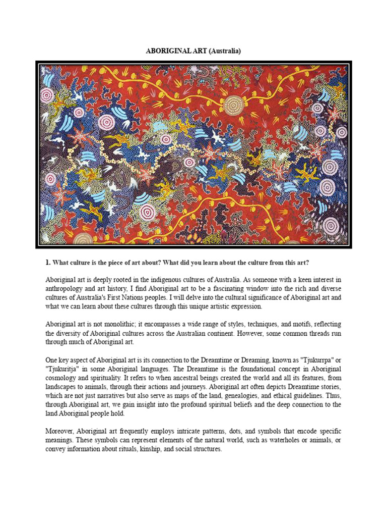 Aboriginal Art | PDF | Cross Cultural Communication | Australia