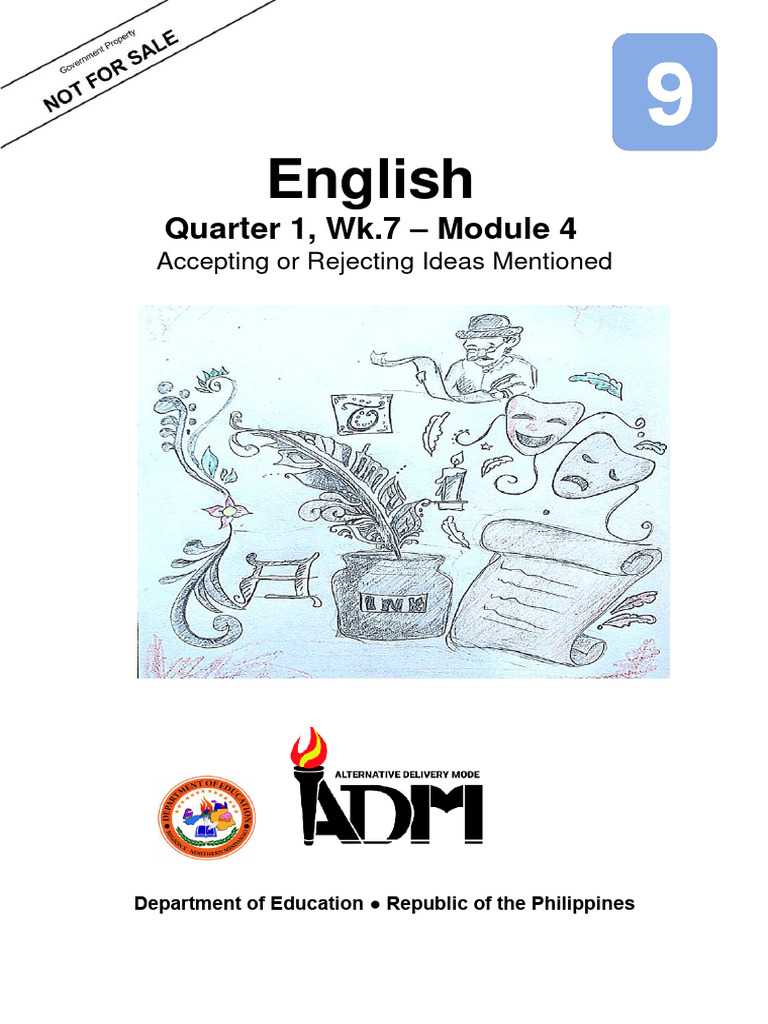 English 9 - q1 - WK 7 - Mod 4 - Accept or Reject Ideas Mentioned - Version3 | PDF