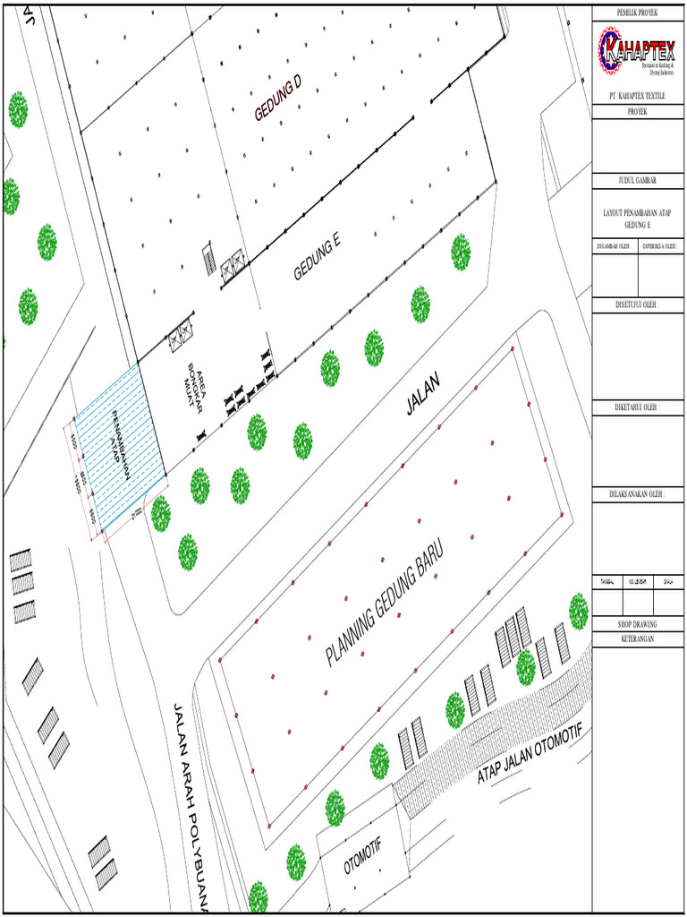 Layout Penambahan Atap Gedung E | PDF