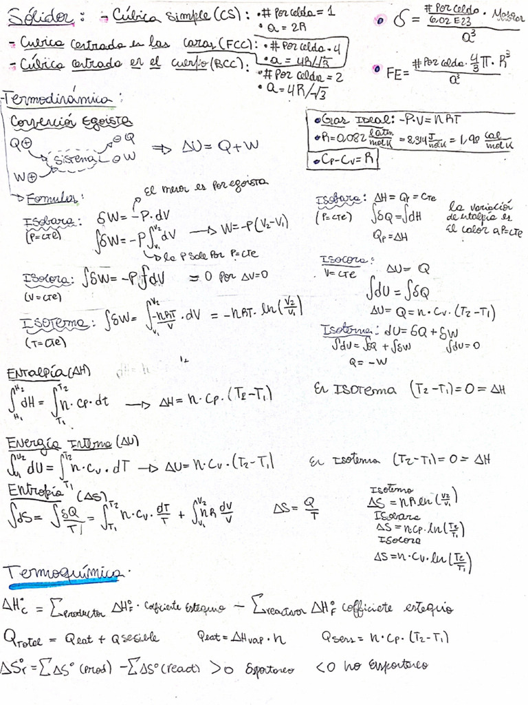Formulas Quimica 1 | PDF