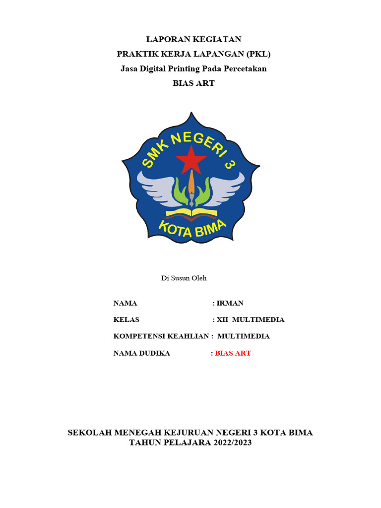 Lapoaran Magang SMKN 3 Kota Bima Fiks | PDF