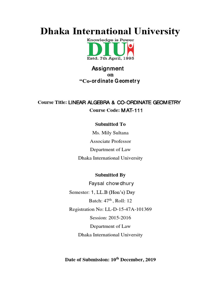 Dhaka International University | PDF