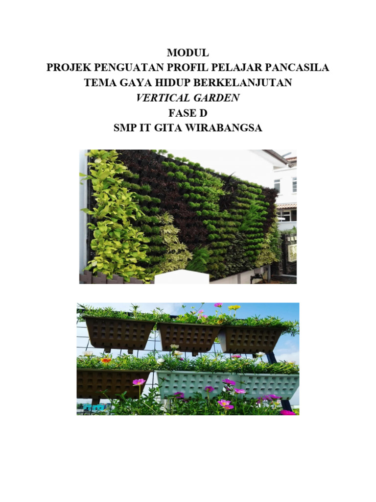 Modul Penghijauan Vertical Garden | PDF | Seni