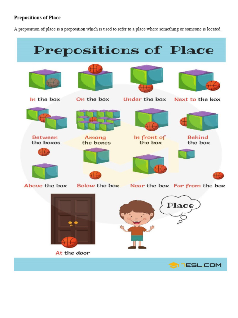 Prepositions of Place1 | PDF