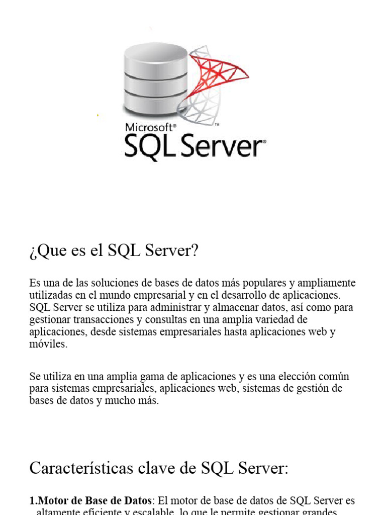 SQL Server y Sqlite | PDF | SQL | Servidor SQL de Microsoft