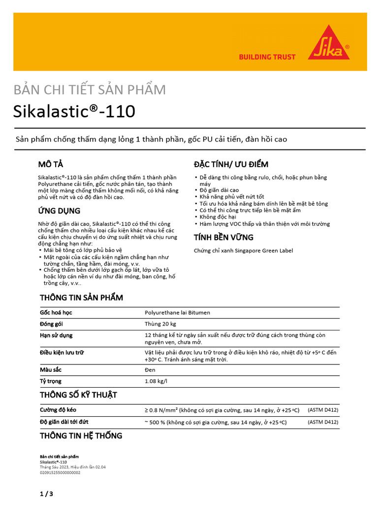Sikalastic 110 | PDF
