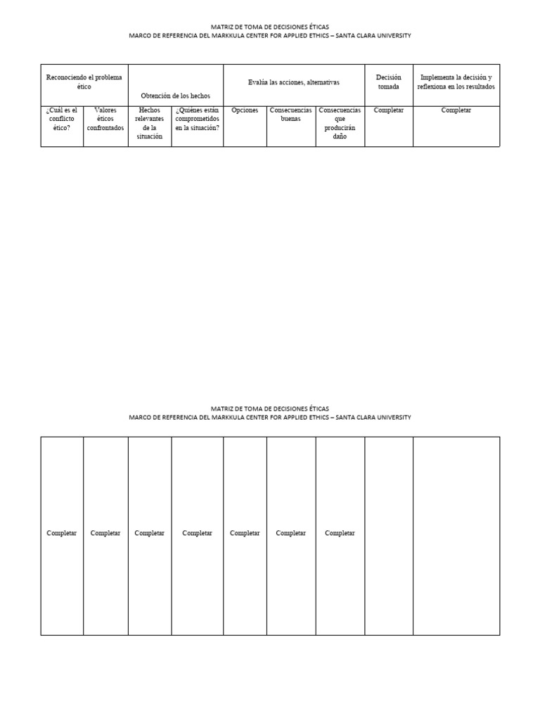 MATRIZ DE TOMA DE DECISIONES | PDF