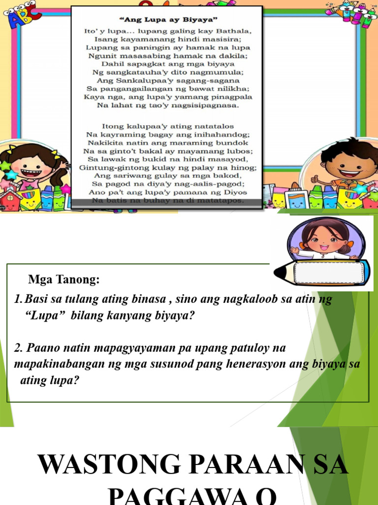 Paghahanda at paggawa ng Lupang Taniman EPP 4-IV | PDF