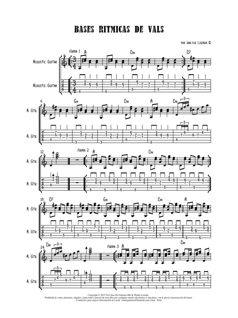Bases Ritmicas de Vals | PDF