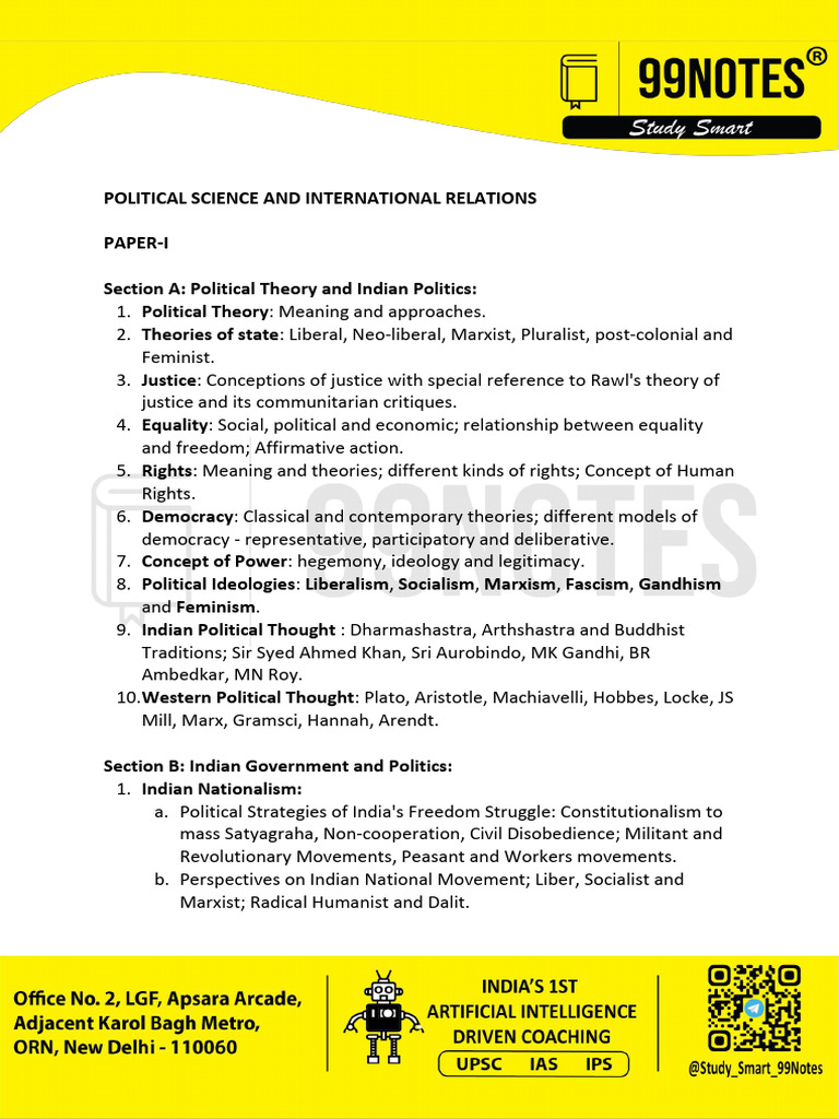 Political Science & International Relations Guide | PDF | Political ...