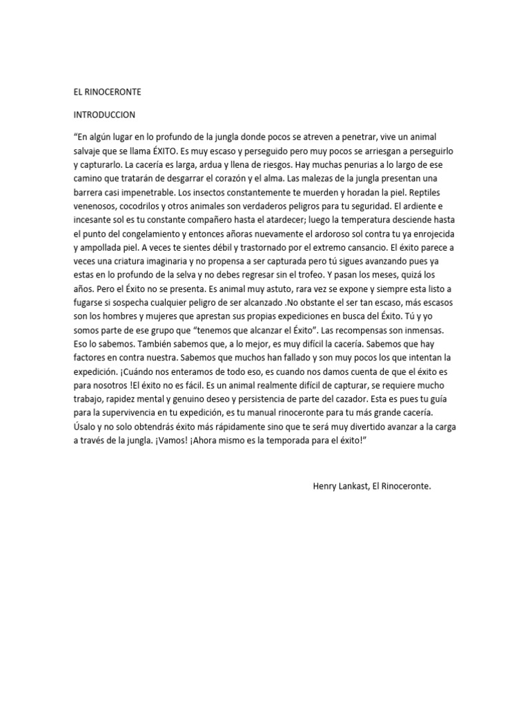 El rino intro | PDF