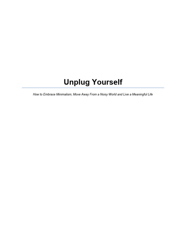 Order DP-1073 - Item 108310 - (FULL TEST ORDER) Unplug Yourself | PDF ...