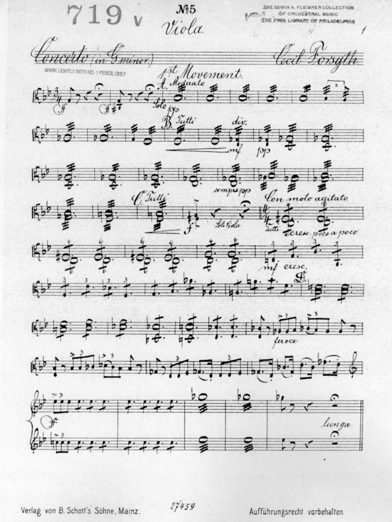 Forsyth Viola Concerto - Viola | PDF