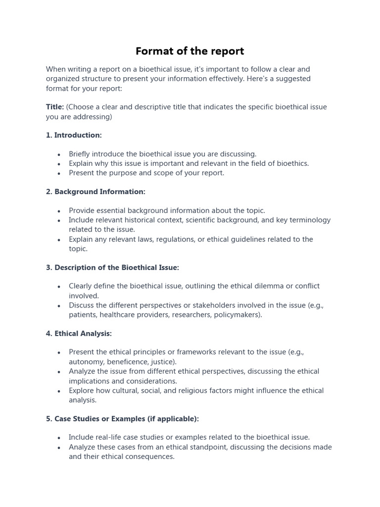 Bioethical research Template Report Format | PDF | Bioethics