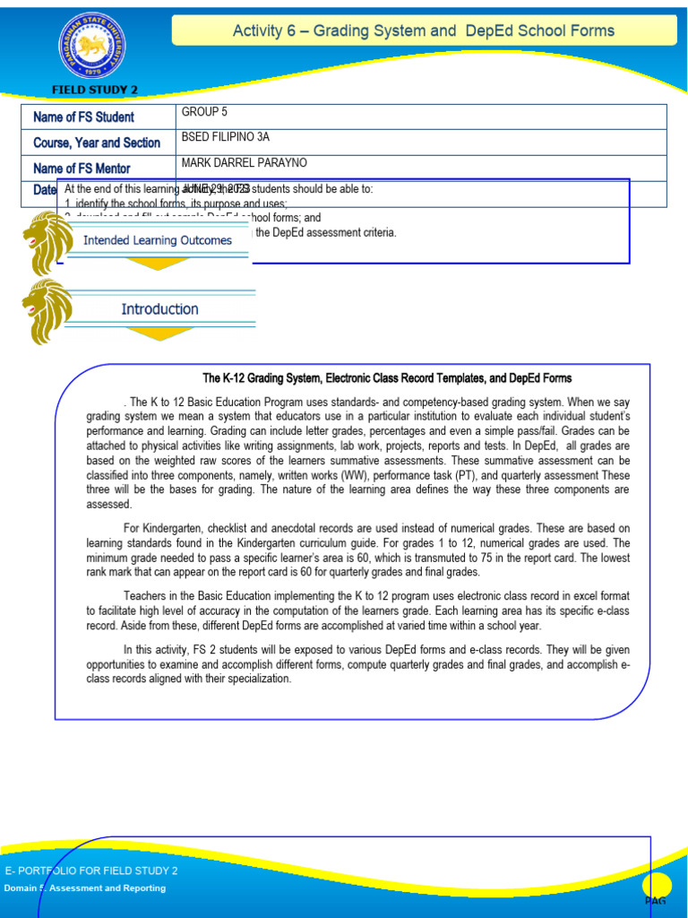 FS 2 Activity 6 | PDF