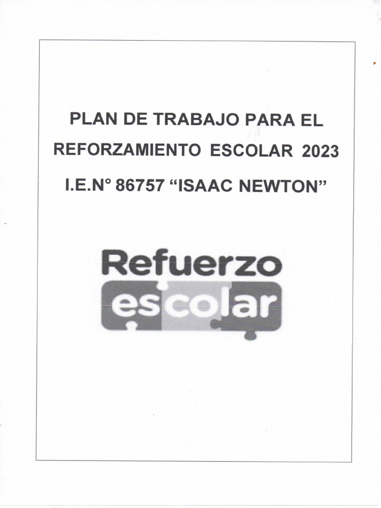 Plan Refuerzo Pdf