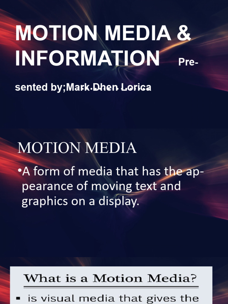 Motion Media Basics for Beginners | PDF | Art