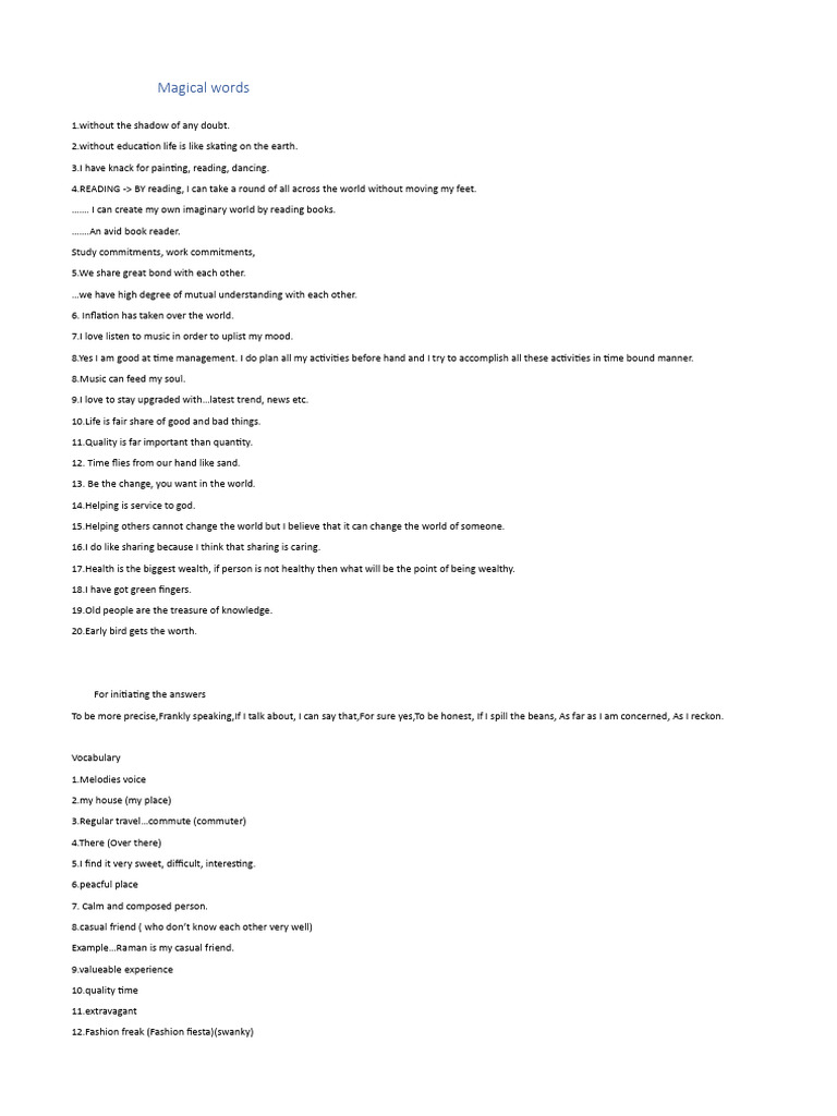 Speaking Words | PDF