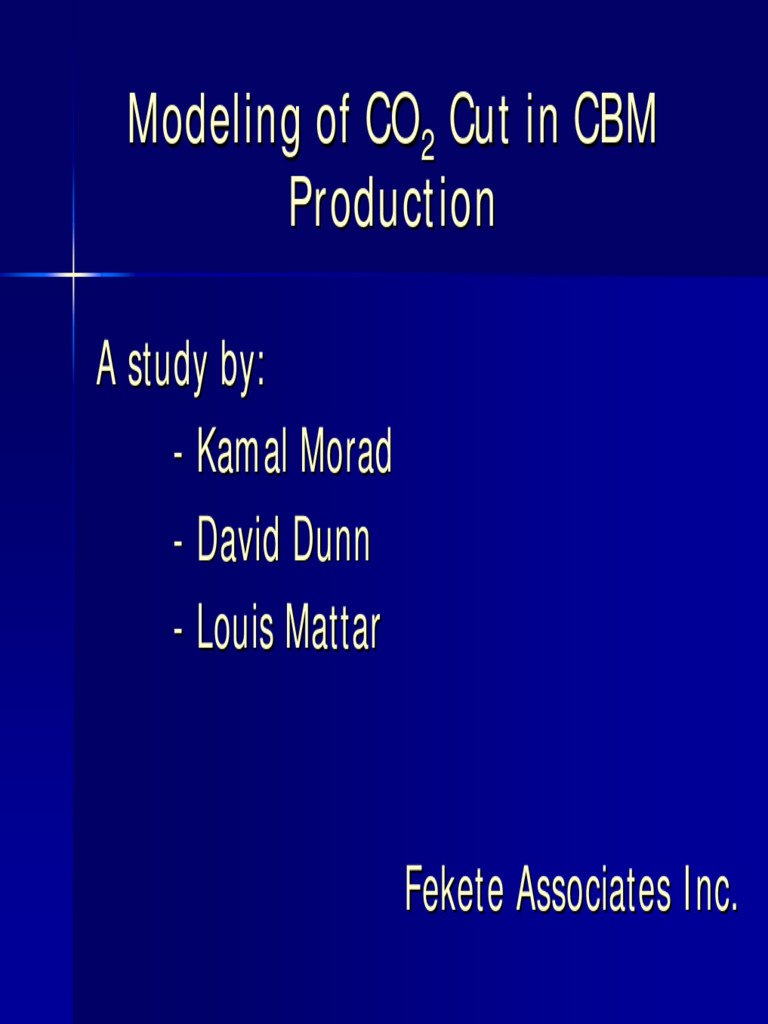 Modelling CO2 Cut in CBM - Fekete | PDF | Coalbed Methane | Adsorption