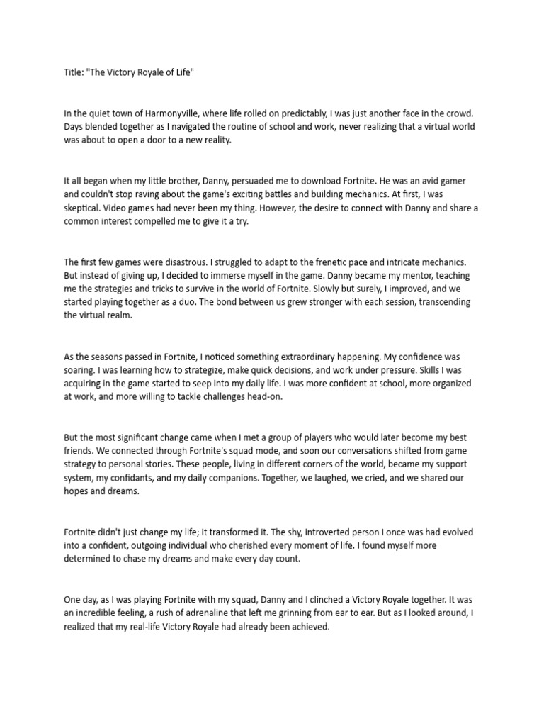 My Life Story Pdf