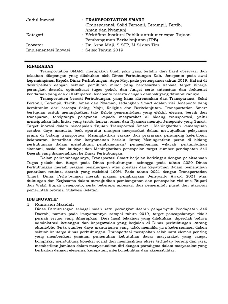 Ringkasan Inovasi | PDF