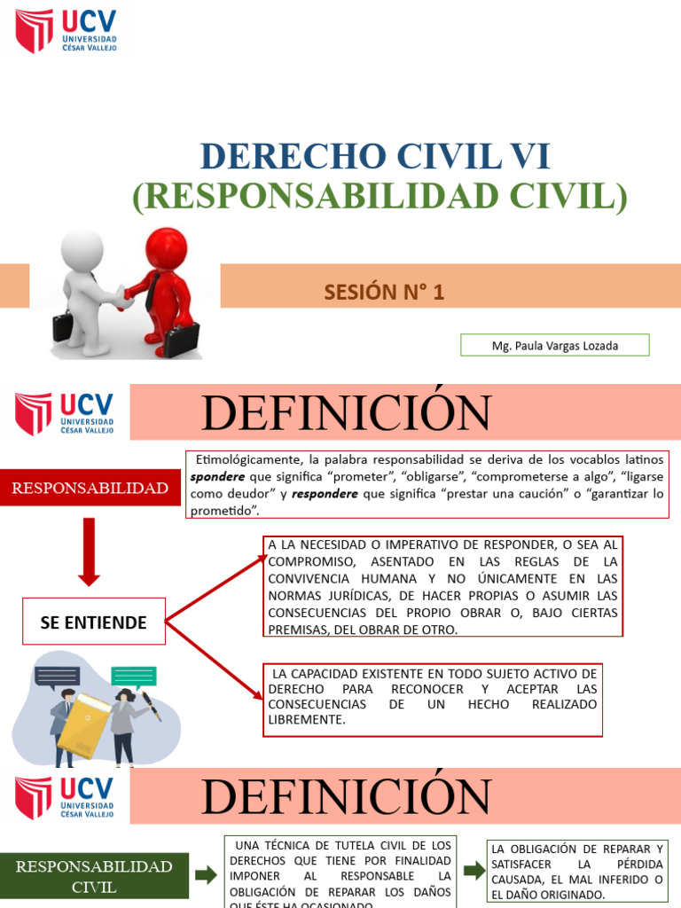 Diapositivas D° Civil Vi (Responsabilidad Civil) - Clase Sesión 1 | PDF ...