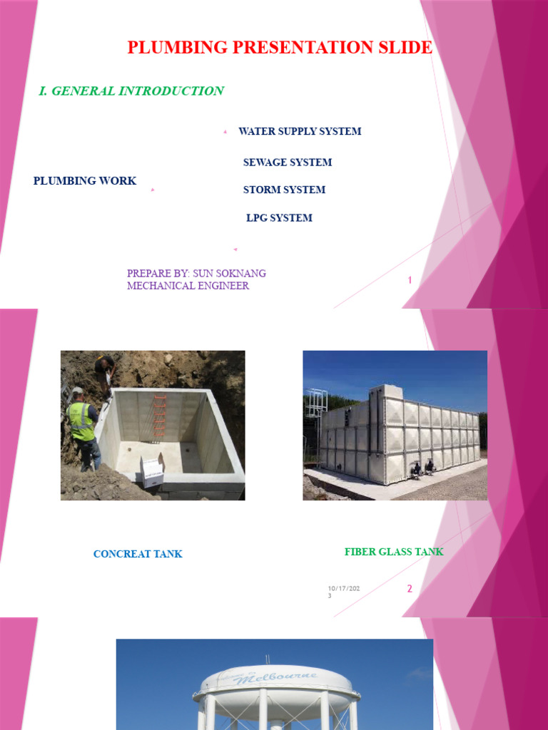 Plumbing presentation slide | PDF | Plumbing | Pipe (Fluid Conveyance)