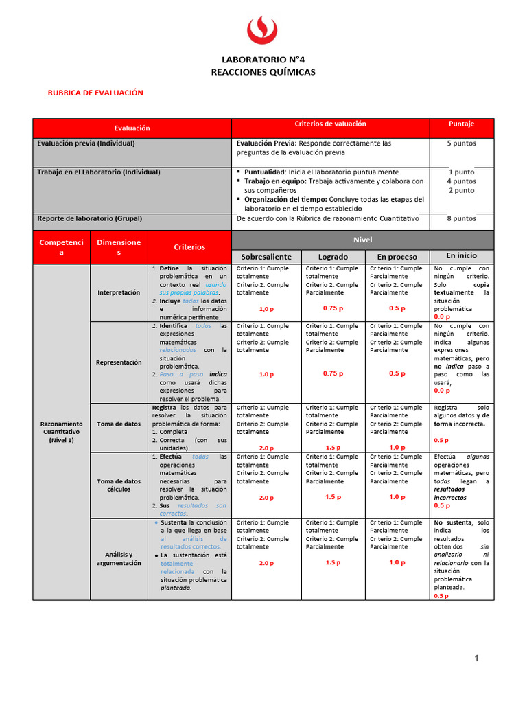 MA465 Lab04 Reacciones Químicas Reporte | PDF