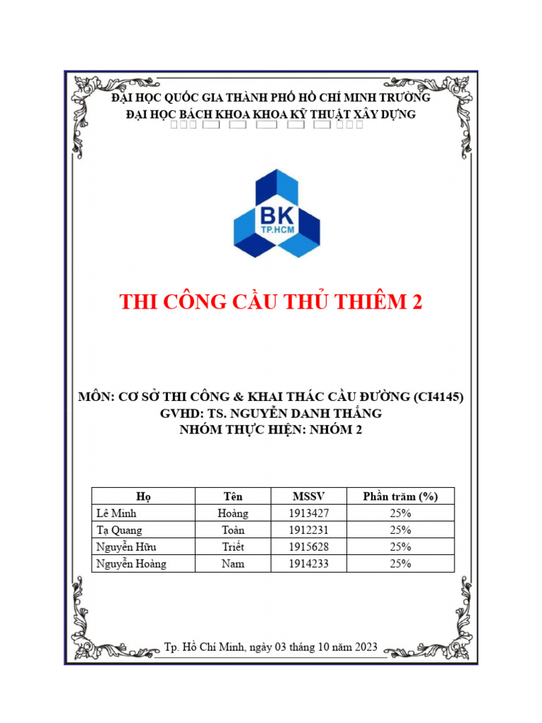 Cơ S Thi Công | PDF