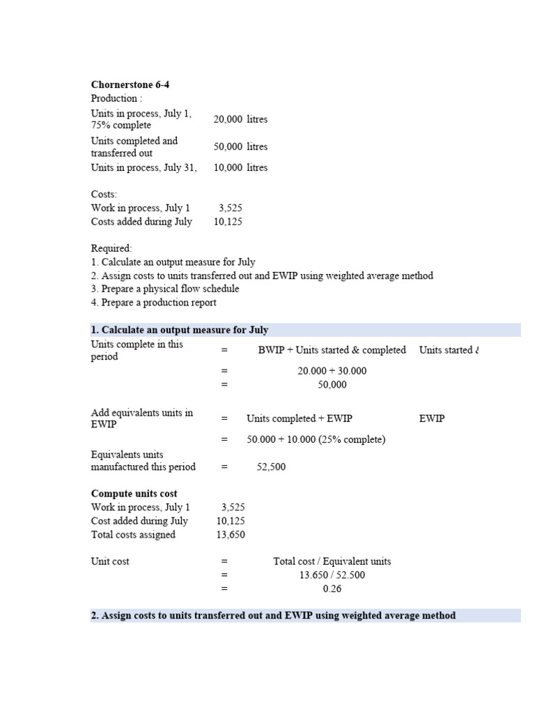 Example - Process Costing | PDF