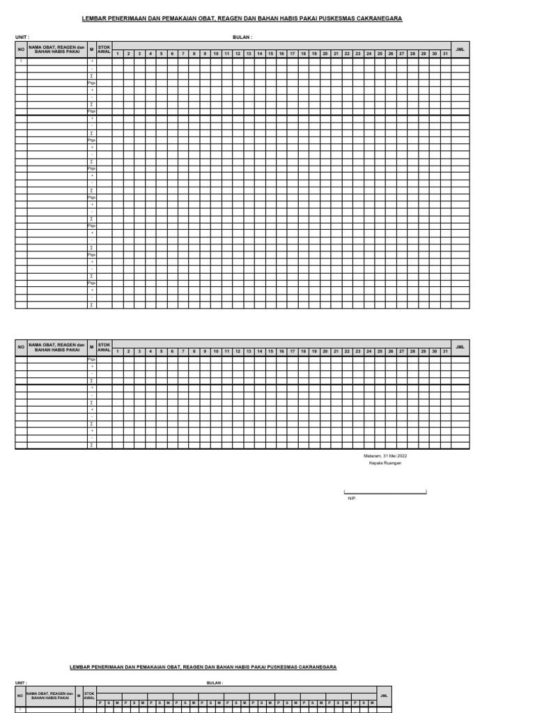 2022 FORM Kartu STOK | PDF