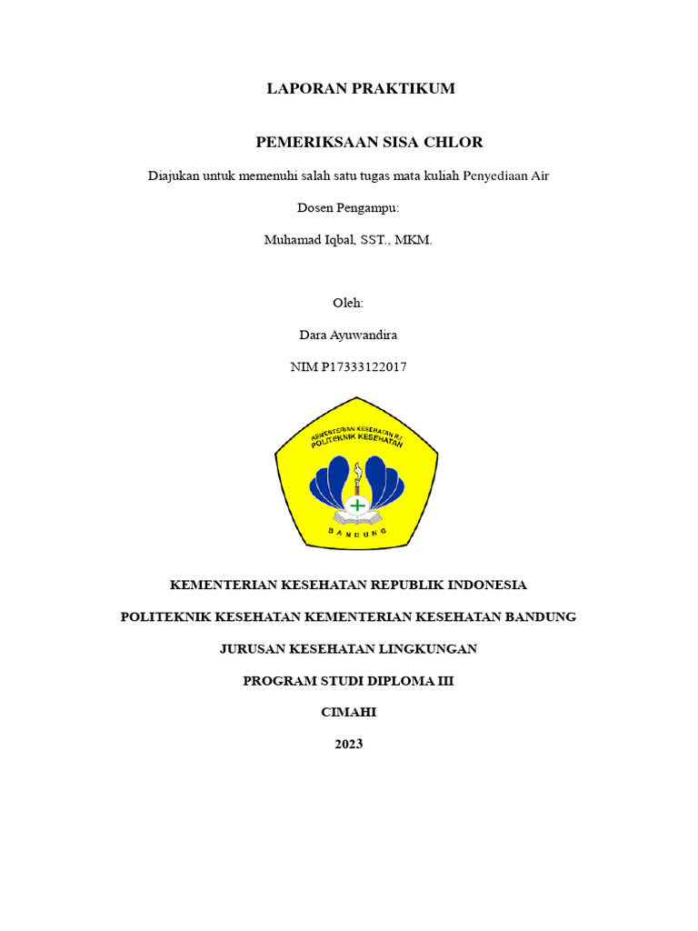 LAPRAK SISA CHLOR (Dara Ayuwandira) | PDF