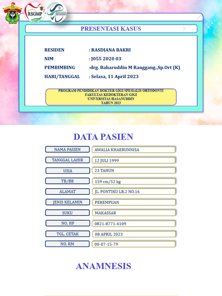 Presentasi Kasus Ortodonti | PDF