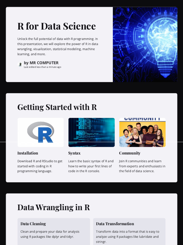R For Data Science - Gamma | PDF | Regression Analysis | Data
